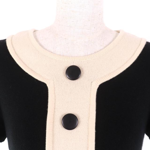 極美品☆FOXEY フォクシー 34932 カシミヤ シルク混 半袖 ニット