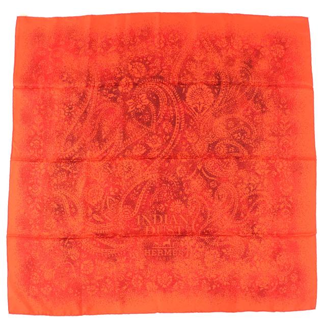 未使用品△HERMES エルメス カレ90 INDIAN DUST インディアンダスト シルク100％ GERANIUM/ROUGE BRIQUE スカーフ 箱付き フランス製 未使用品△HERMES エルメス カレ90 INDIAN DUST インディアンダスト