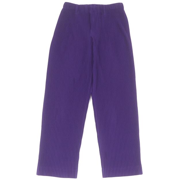 極美品□HOMME PLISSE ISSEY MIYAKE オム プリッセ イッセイミヤケ 20AW HP03JF215 プリーツパンツ パープル 2 正規品 メンズオススメ