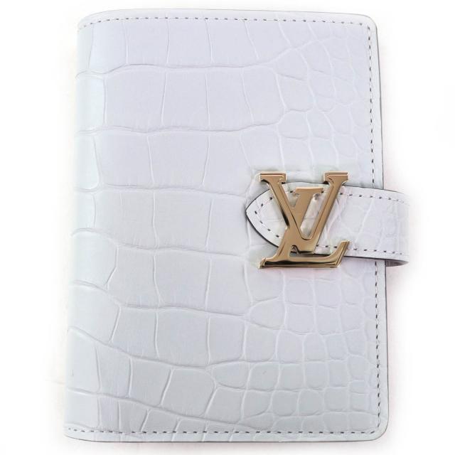 未使用品△LOUIS VUITTON ルイヴィトン LV ヴェルティカル エキゾチックレザー クロコダイル コンパクトウォレット 二つ折り財布 仏製