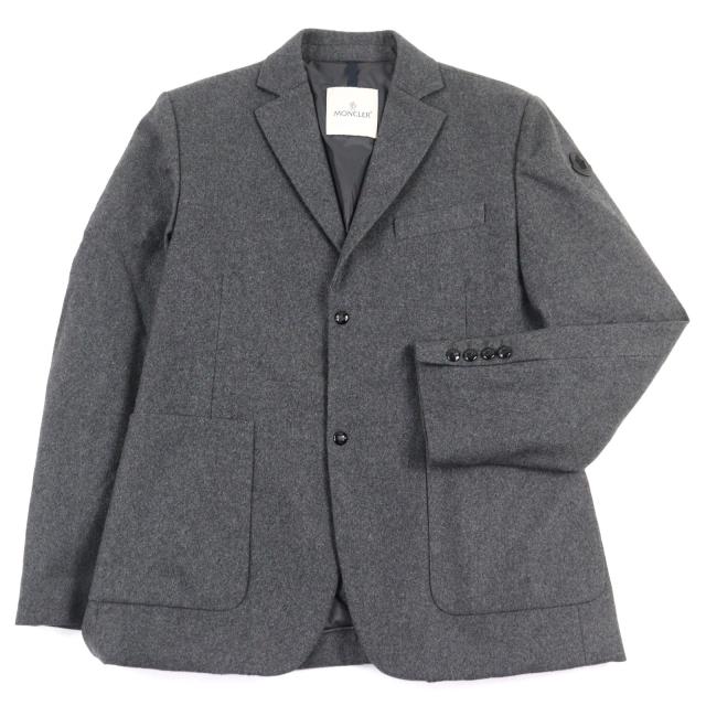 極美品○MONCLER モンクレール 22-23AW MILLEVACHES カシミヤ40% ロゴワッペン付き 本切羽 ダウンテーラードジャケット 1 正規品 メンズ