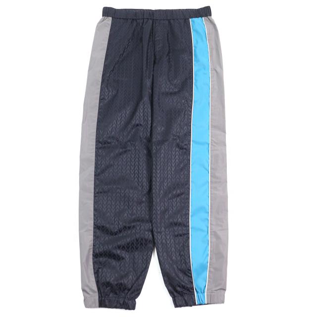 極美品○VALENTINO ヴァレンティノ WV3RBA337GQ Vロゴ総柄 サイドライン パンツ ネイビー グレー ブルー 48 イタリア製 正規品 メンズ