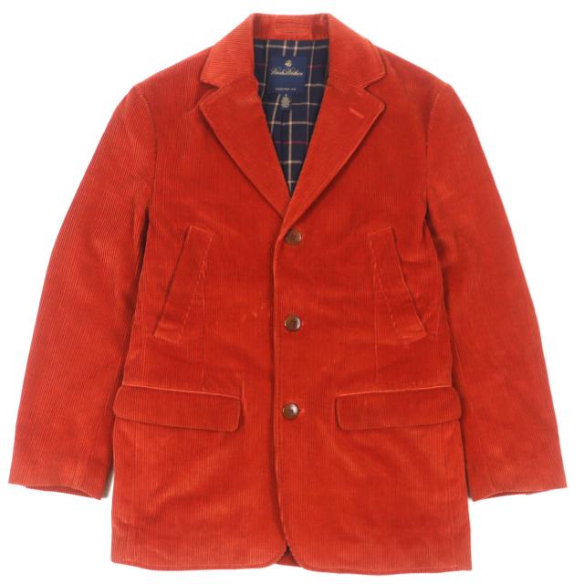 極美品▼Brooks Brothers ブルックスブラザーズ コーデュロイ エルボーパッチ シングルジャケット テーラード オレンジ S 正規品 メンズ