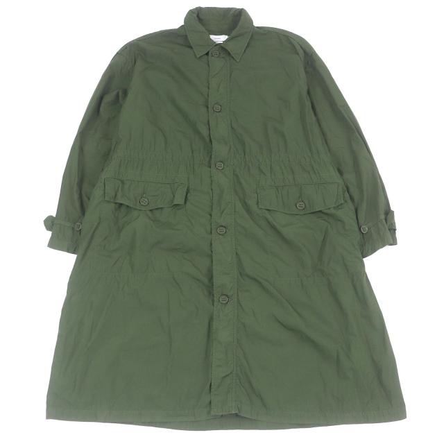 美品□Graphpaper グラフペーパー 22SS GU221-10062 Garment Dyed Poplin Field Coat フィールドコート カーキ 1 日本製 正規品 メンズ