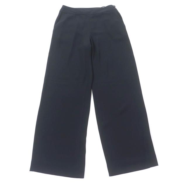 美品★CHANEL シャネル ヴィンテージ 98P P10254 ココマークボタン付 パンツ スラックス ボトムス ブラック 36 仏製 正規品 レディース