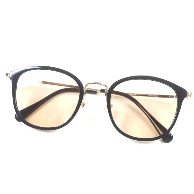 極美品▼Lazy red by Kaneko optical レイジーレッド カネコオプティカル L047 チタニウム サングラス 黒 ピンクゴールド ケース付