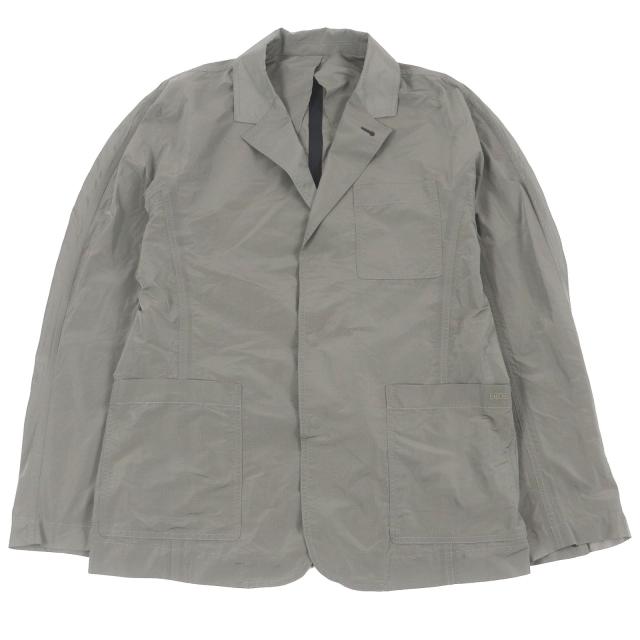 美品□DIOR ディオール オム 213C256A4717 ロゴ刺繍 パッカブル サドル テーラードタイプ ジャケット グレー 48 イタリア製 正規品