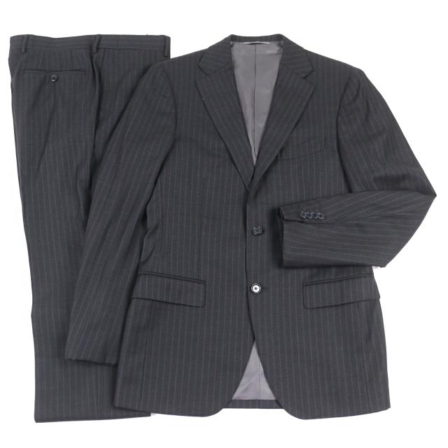 【ドンドン見直し】極美品○BEAMS F ビームスF 2117-0240-264-P 段返り シングル 3B スーツ ストライプ柄 97日本製 正規品 メンズ