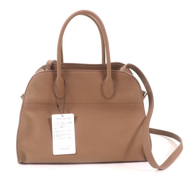 未使用品★THE ROW ザロウ  W1586L133 Soft Margaux 12 ソフトマルゴー12 カーフレザー 2way ショルダーバッグ ハンドバッグ トープ 袋付