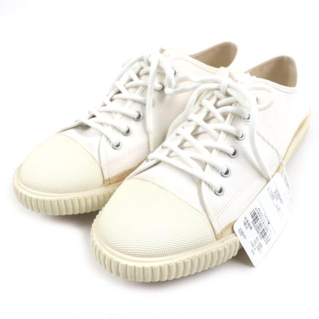 未使用品▼メゾンマルジェラ22 S57WS0420 REPLICA レプリカ コットン キャンバス ヴィンテージ加工 ローカットスニーカー 41 定価73700円