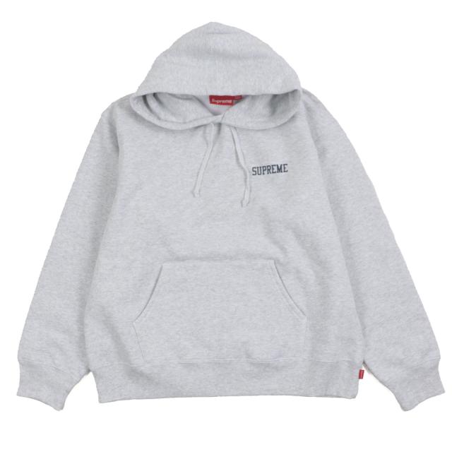 極美品▼Supreme シュプリーム 24AW On God Hooded Sweatshirt プリント 裏起毛 プルオーバー フーディ パーカー グレー M 正規品 メンズ