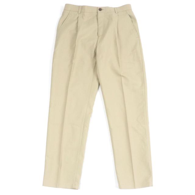 極美品□DIOR ディオール オム 023C135A4451 センタープレス シングル トラウザーズパンツ スラックス ベージュ 48 イタリア製 正規品