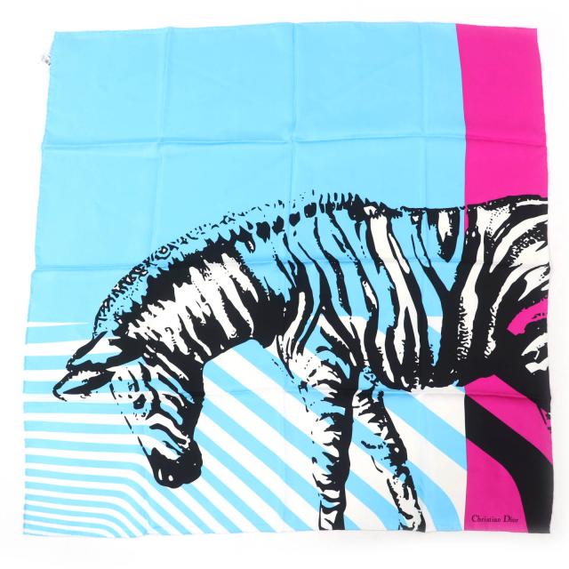 未使用品☆Christian Dior クリスチャンディオール 22SS 22ANP090I610 D-ジャングル ポップ シルク100％ アニマル スカーフ 正規品
