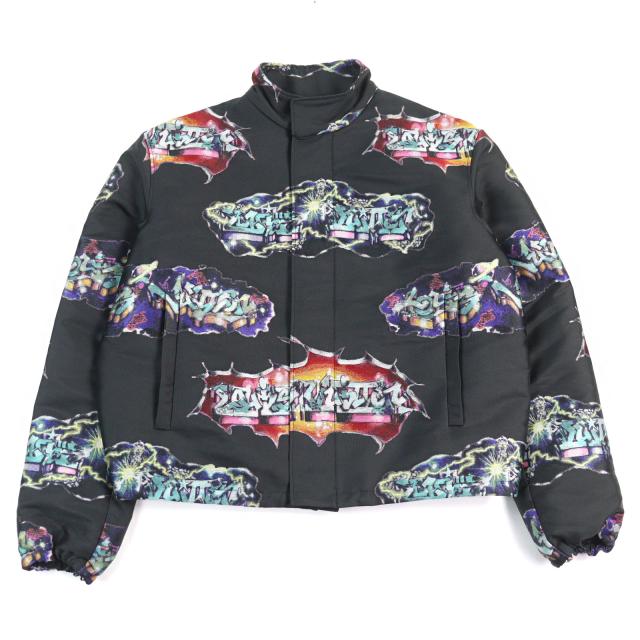 美品○LOUIS VUITTON ルイヴィトン 22AW HNB22W LVグラフィティエンベリッシュ スタンドカラー ブルゾン マルチカラー 48 正規品 メンズ