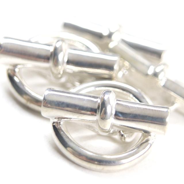 極美品▼HERMES エルメス ヴィンテージ グレナン 925 カフスボタン カフリンクス シルバー フランス製 総重量24.13g メンズ ビジネス◎