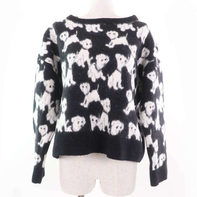 美品☆CELINE×Amy Dorian セリーヌ×エイミー ドリアン 2A96W531Q アーティストジャガード 総柄 長袖 ニット XS 正規品 レディース