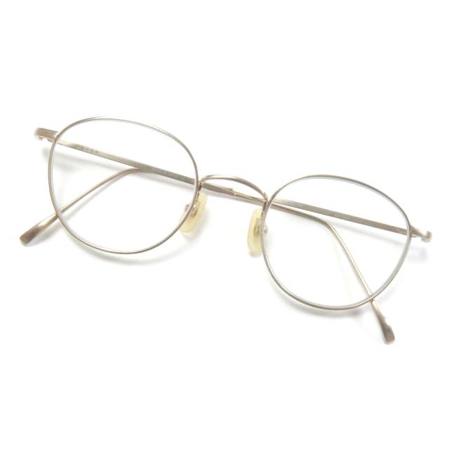 極美品□金子眼鏡 カネコガンキョウ KV-78L VINTAGE メガネ 眼鏡 アイウェア シャンパンゴールド 47□22-142 箱・ケース付き 日本製