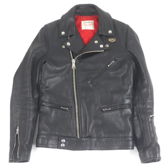 美品□Lewis Leathers ルイスレザー サイクロン タイトフィット レザー ダブルライダースジャケット ブラック 34 イングランド製 メンズ