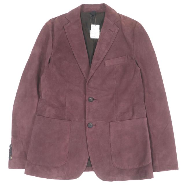極美品□TAGLIATORE タリアトーレ 2023年製 CHI23-01 CARSON 羊革 ヌバックレザージャケット ボルドー系 44 イタリア製 正規品 メンズ