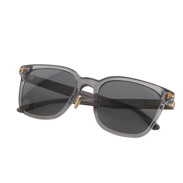 極美品▲TOM FORD トムフォード TF1135-K ウェリントン サングラス アイウェア グレー 54□20 145 箱・ケース付き イタリア製 メンズ