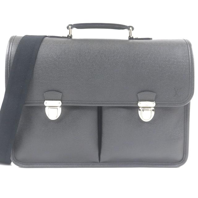 極美品□LOUIS VUITTON ルイヴィトン M32622 タイガ アントン LVロゴエンボス ブリーフケース ショルダーバッグ アルドワーズ フランス製