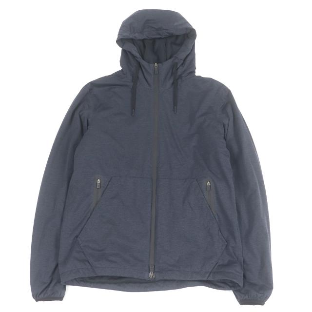 極美品□Herno ヘルノ 2020年製 Laminar GI062UL ロゴ金具 フーデッド ブルゾンジャケット ナイロンジャケット ネイビー　46 正規品