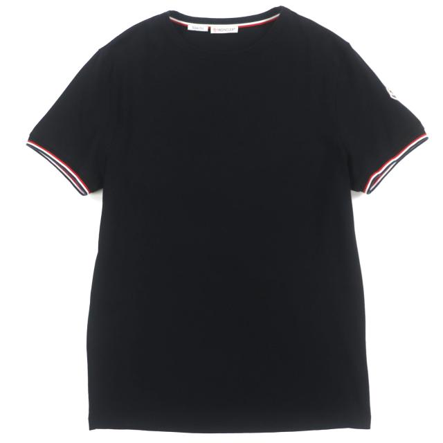 美品▼MONCLER モンクレール 21SS G10918C71600 Slim Fit ロゴワッペン付 トリコロール ショートスリーブ 半袖Ｔシャツ M 正規品 メンズ