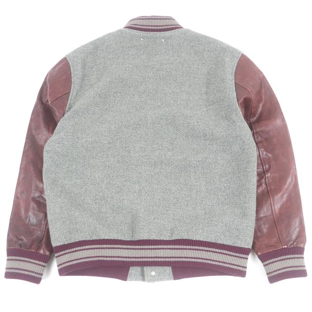 未使用品□GOLDEN  ゴールデングース 24AW GMP00834 ボンバージャケット メランジグレー ワインレッド 48 イタリア製 定価192000円 未使用品□GOLDEN GOOSE ゴールデングース 24AW GMP00834 ボンバー