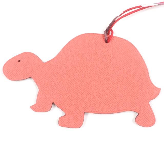未使用品▼HERMES エルメス 1070048 プティ アッシュGM タートル カメ ROSE ROUGE FUCHSI バッグチャーム 箱付き メンズ レディース