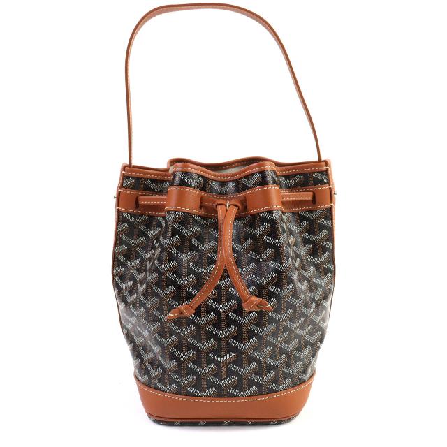 未使用△GOYARD ゴヤール PEFLOTPMLTY01CL03P プティフロ バケットバッグ レザー ゴヤールディンキャンバス 巾着 3WAY ショルダーバッグ