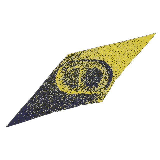 未使用品▲HERMES エルメス ロザンジュGM カシミヤ シルク混 スカーフ ストール イエロー ネイビー 箱付き フランス製 レディース