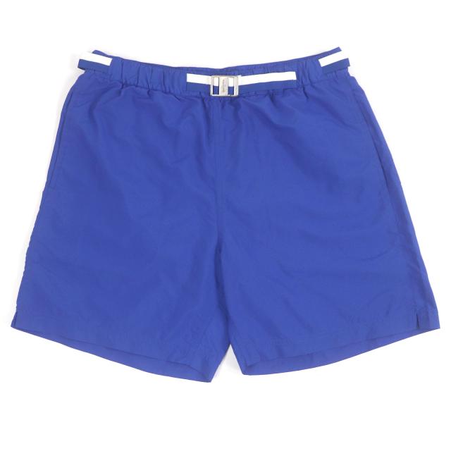 美品□LOUIS VUITTON ルイヴィトン LVロゴエンブロイダリー 刺繍 ベルテッド ショートパンツ ブルー S イタリア製 正規品 メンズ