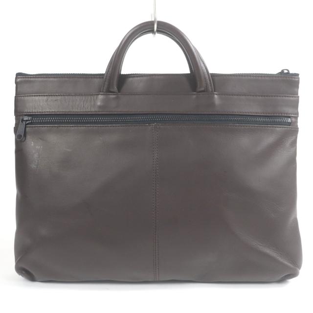 美品□PORTER ポーター AROUND BRIEF CASE レザー ブリーフケース ビジネスバッグ 書類カバン ブラウン 日本製 メンズ ビジネスオススメ