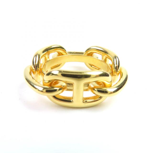 美品◇HERMES エルメス ルガテ シェーヌダンクル GP スカーフ留め スカーフリング ゴールド 箱付き レディース