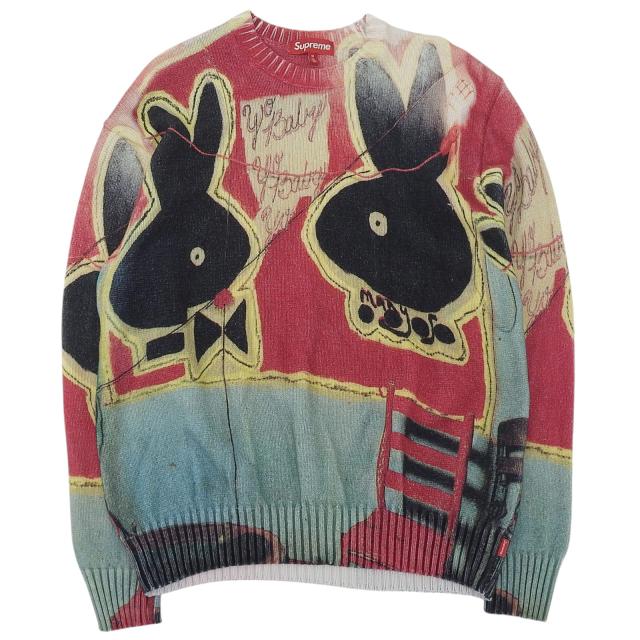 極美品▲Supreme シュプリーム 24SS Yo Baby Sweater ヨー ベイビー コットン100％ ニット セーター マルチ M メンズ
