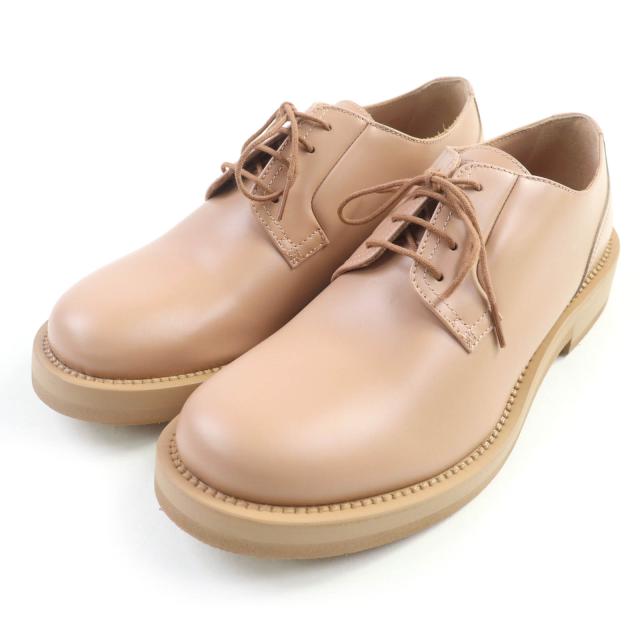 極美品★ヴァレンティノガラヴァーニ 2Y0S0H04 ロックスタッズ レザー ダービーシューズ ピンクベージュ 40 箱・保存袋付 伊製 メンズ