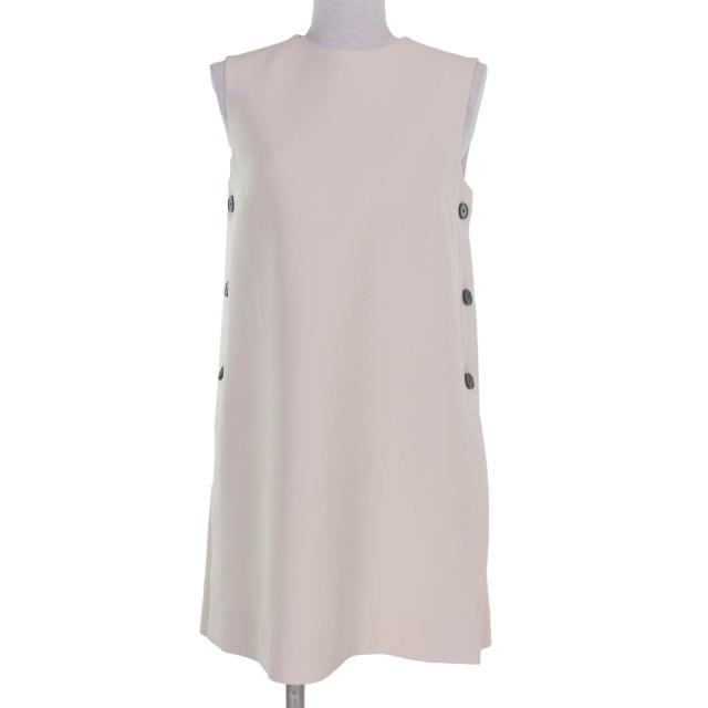 美品☆Christian Dior クリスチャンディオール 341B32A1166 シルク fallコレクション着用 ロゴボタン ドレス ワンピース 38 正規品