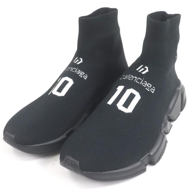 未使用品□BALENCIAGA バレンシアガ スピードトレーナー ニット ソックススニーカー ブラック 26.5 保存袋付き イタリア製 メンズ