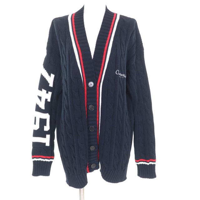 極美品★クリスチャンディオール 524G53A7051 Dior Vibe コットン100％ オーバーサイズ ロゴ刺繍入り カーディガン 40 定価370000円