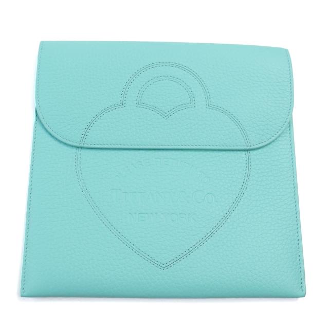美品◇TIFFANY&Co. ティファニー リターントゥティファニー レザー ポーチ ティファニーブルー 箱・保存袋付き イタリア製 レディース