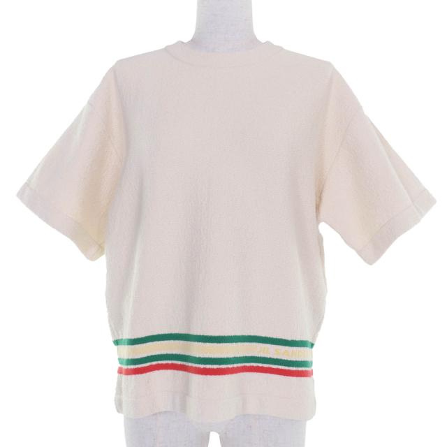 美品☆JIL SANDER+ ジルサンダープラス 22SS JPPU751509 ロゴ入り 半袖 トップス アイボリー 32 イタリア製 正規品 レディース