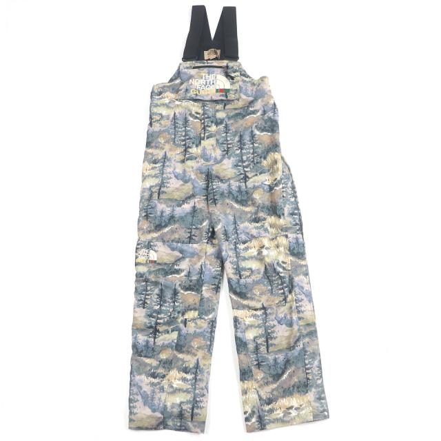 未使用品□GUCCI THE NORTH FACE グッチ ザ・ノースフェイス 21AW 663768 フォレストプリント ツナギ マルチカラー S 正規品　メンズ