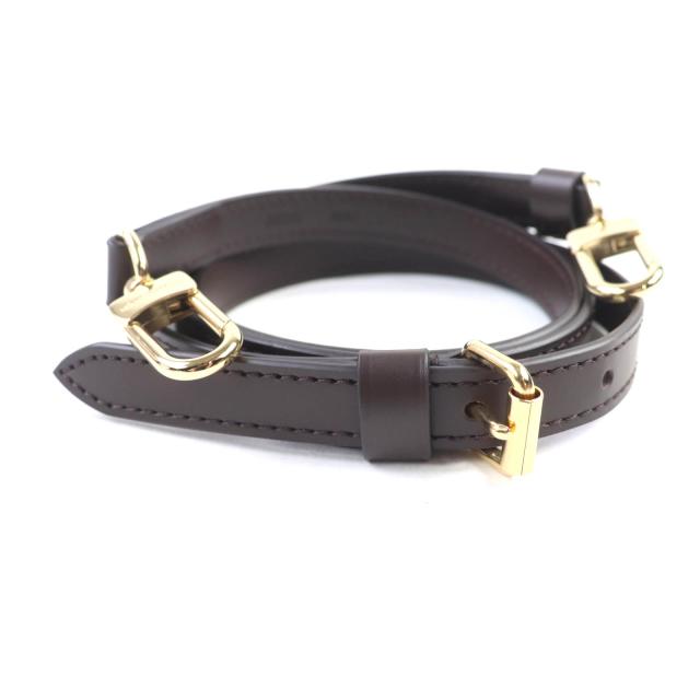 極美品★LOUIS VUITTON ルイヴィトン 2025年製 J00276 ショルダーストラップ レザー ロゴ入り ブラウン 箱・保存袋付き スペイン製