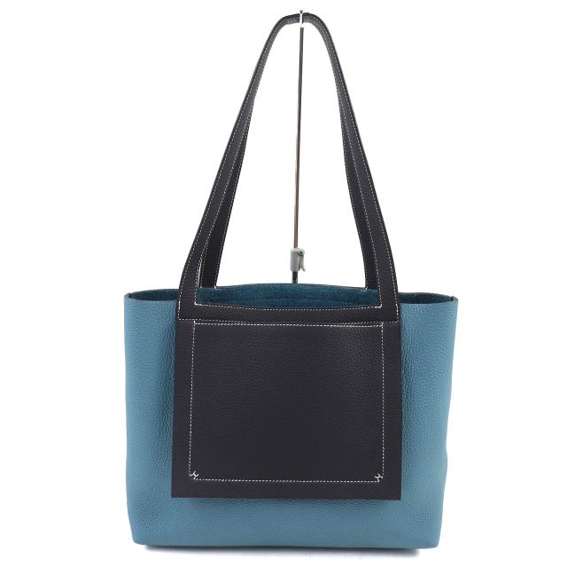未使用品△HERMES エルメス 082201CA カバセリエ 31cm トリヨンクレマンス ニューブルージーン ギャバジン トートバッグ W刻印 箱・袋付