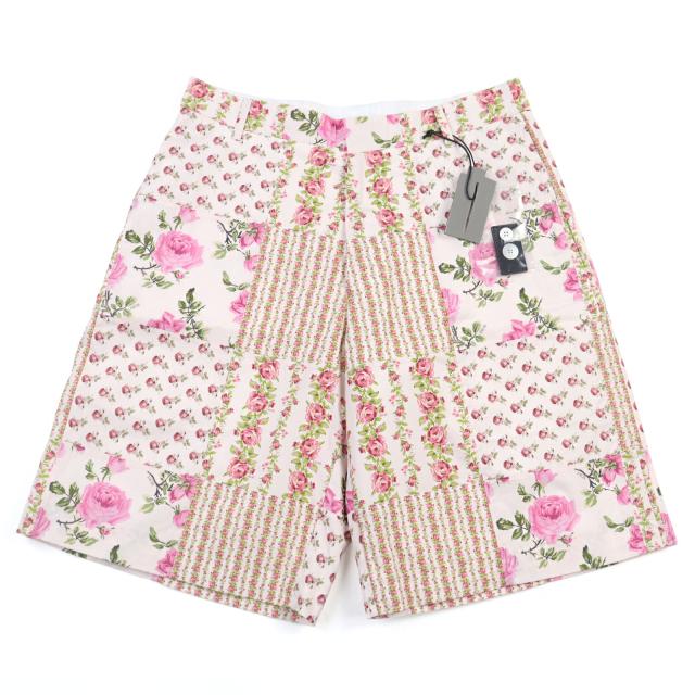 未使用品○DIOR ディオール オム 293C170B5680 ロゴ入り パッチワーク フローラル 花柄 ハーフパンツ ショートパンツ 46 正規品 メンズ