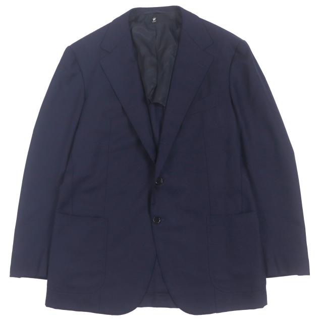 極美品▼Cicio チッチオ ビスポーク 本切羽 シングルジャケット テーラードジャケット ネイビー XLサイズ相当 ハンガー付き メンズ