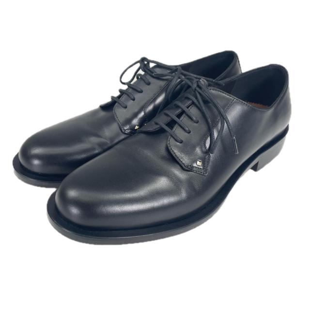 美品▲Valentino Garavani ヴァレンティノガラヴァーニ BDJ56RW スタッズ  レザーシューズ ブラック 38 保存袋付き イタリア製 レディース