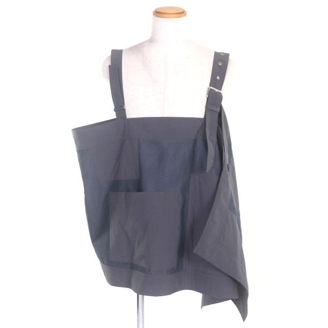 未使用品▼DIOR ディオール オム 23SS 383C655A5771 アシンメトリー メッシュ切替 ベスト グレー シルバー金具 イタリア製 正規品 メンズ