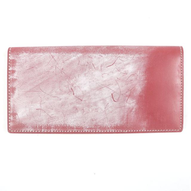 未使用品□GANZO ガンゾ BRIDLE ブライドルレザー ロングウォレット 二つ折り 長財布 札入れ レッド 箱・保存袋付き メンズオススメ