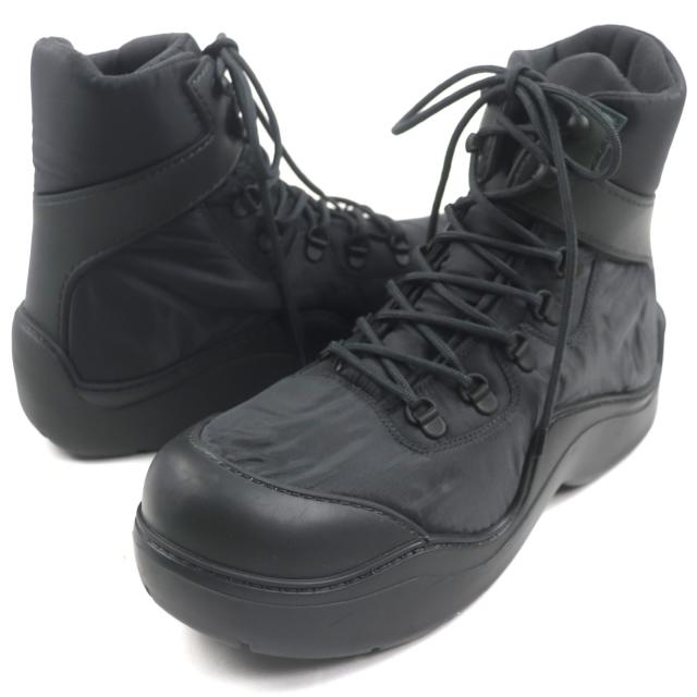極美品▼BOTTEGAVENETA ボッテガヴェネタ 667064 PUDDLE BOMBER パドルボンバー レースアップ ブーツ ダークグレー 43 保存袋付き メンズ